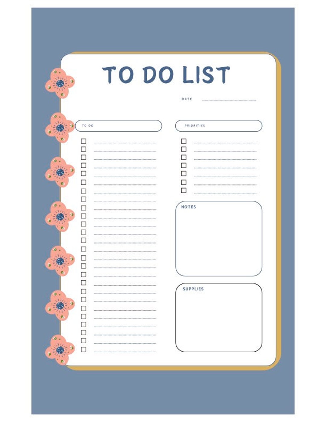 Floral Themed Printable To-do List - Etsy