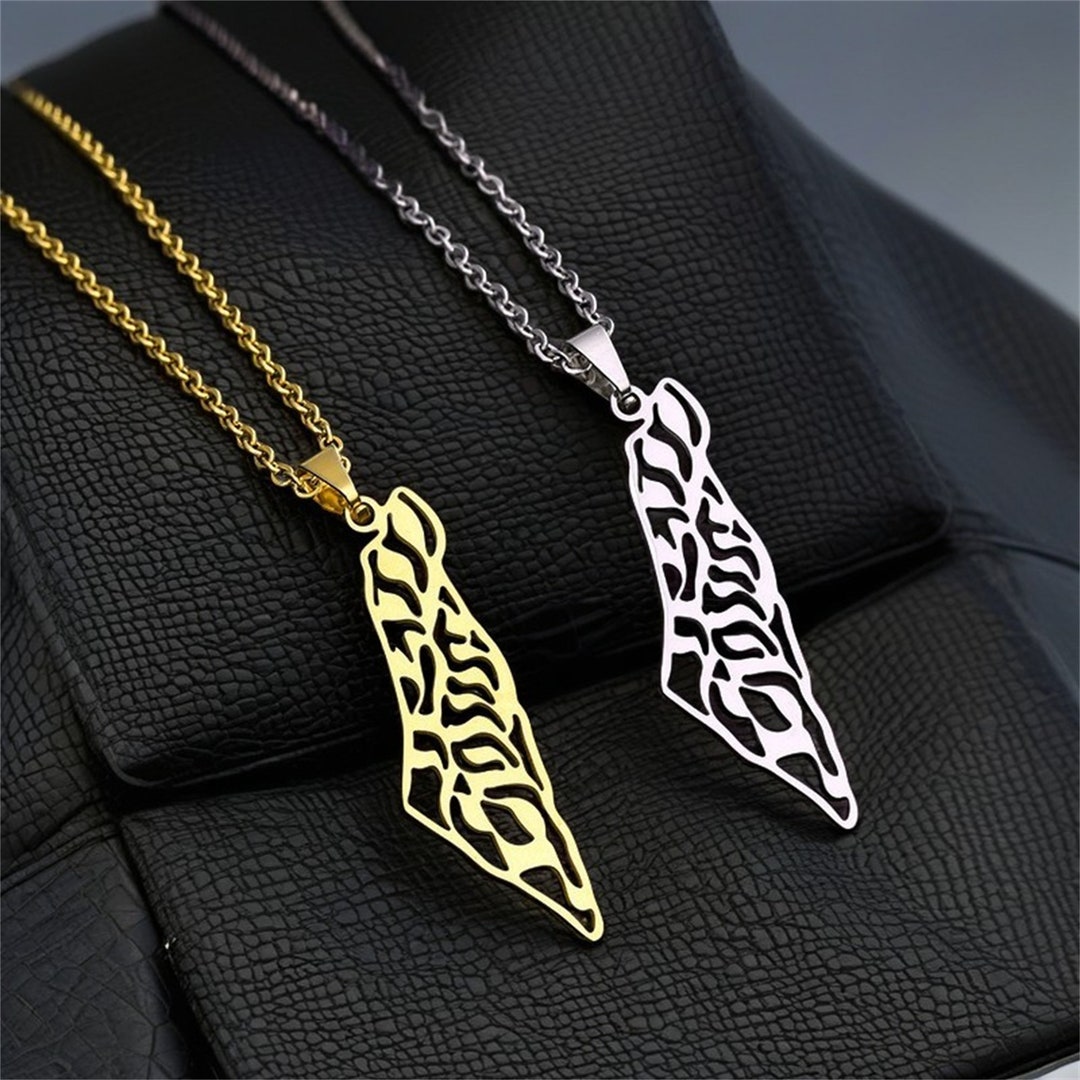 Personalized Palestine Necklace, Palestine Silver Necklace, Eid Gift ...