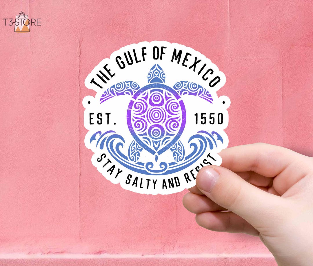 Gulf of Mexico Sticker, Vintage Gulf of Mexico Since 1550 Sticker, Gulf ...