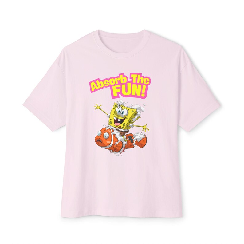 Spongebob Absorb the Fun! Unisex Oversized Boxy Tee, Cartoon Tee, Fun ...