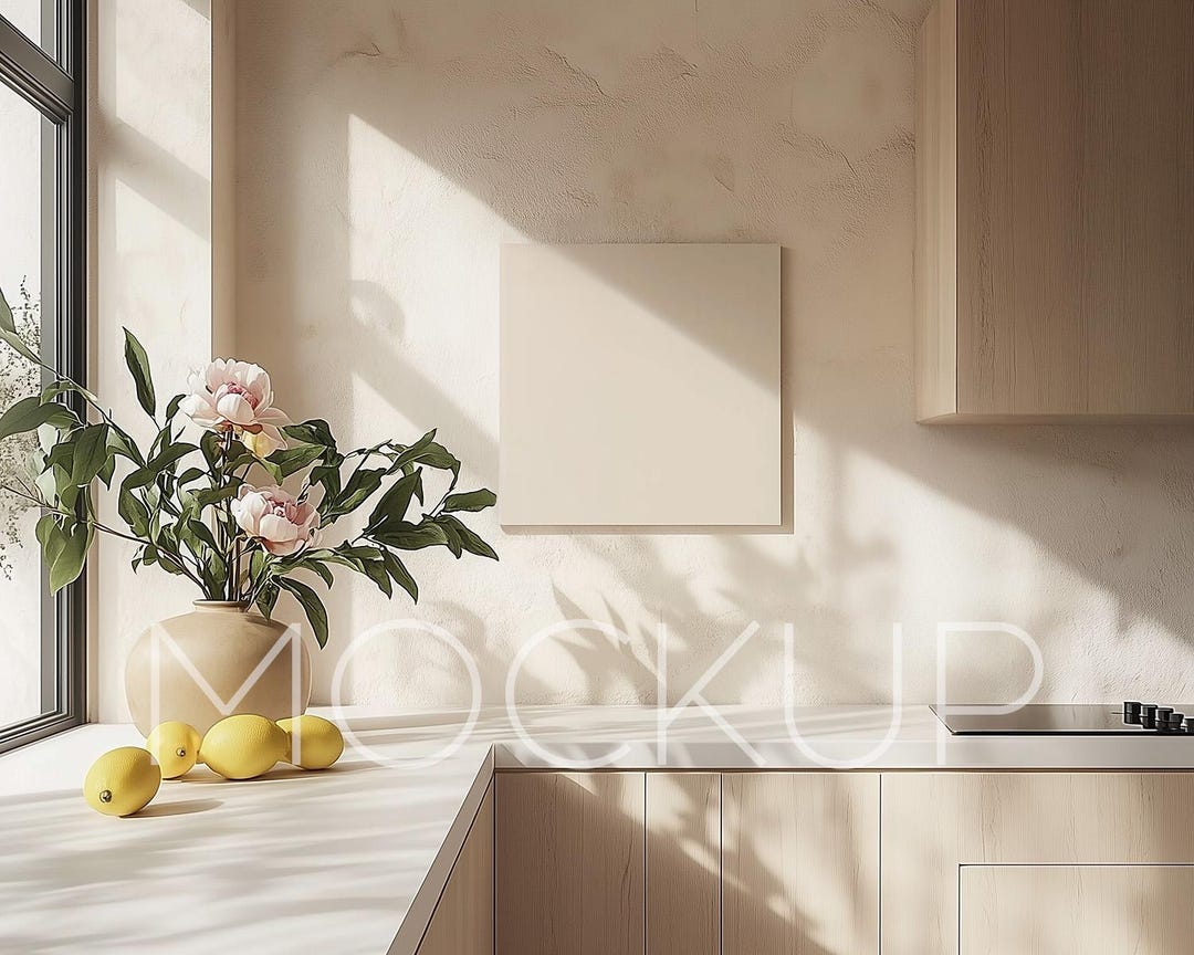 Square Canvas Mockup Wall Art Mockup PSD Canvas Wall Mock up Minimalist ...