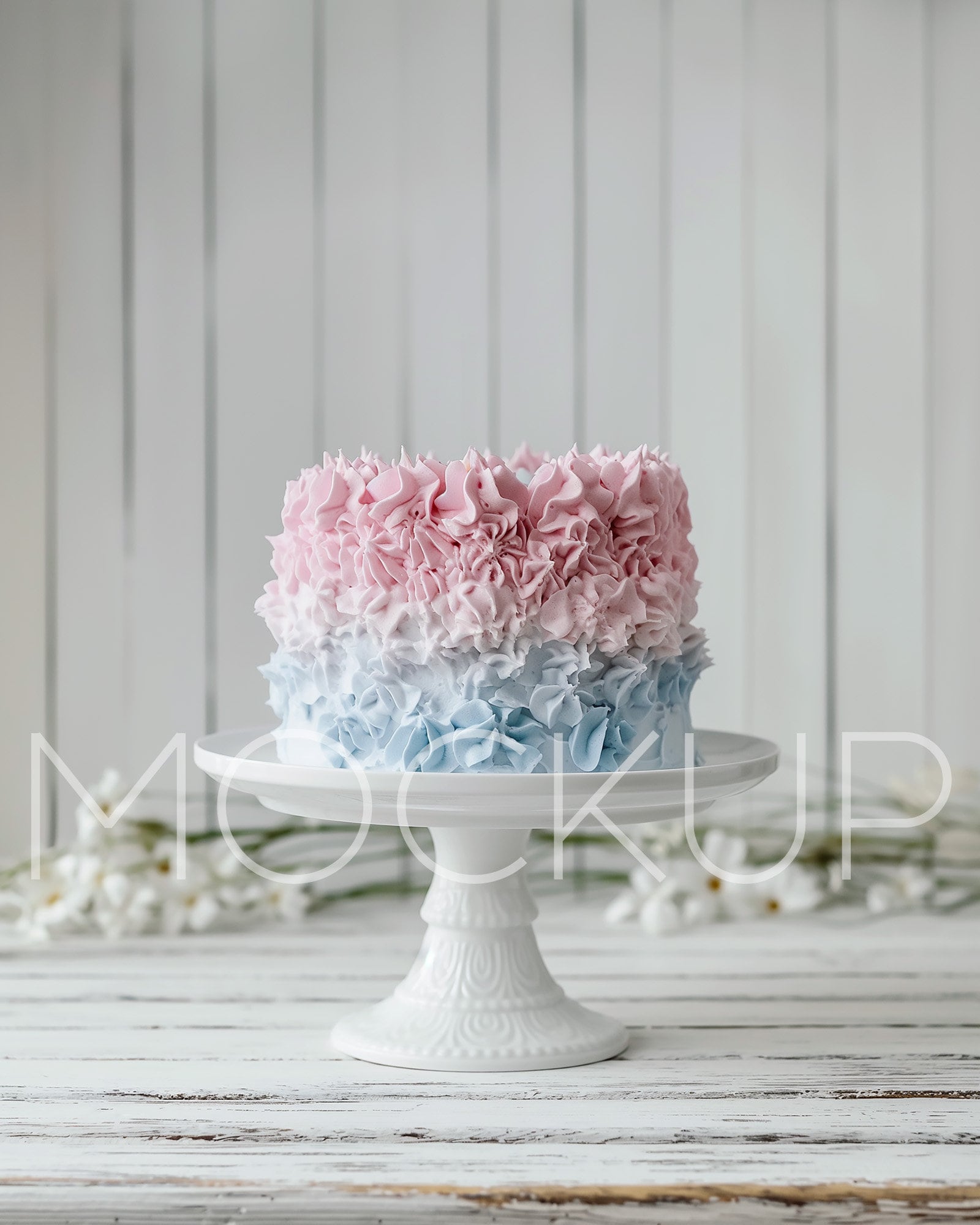 Baby Gender Reveal Cake Topper Mockup Boho Baby Shower Cake Topper ...