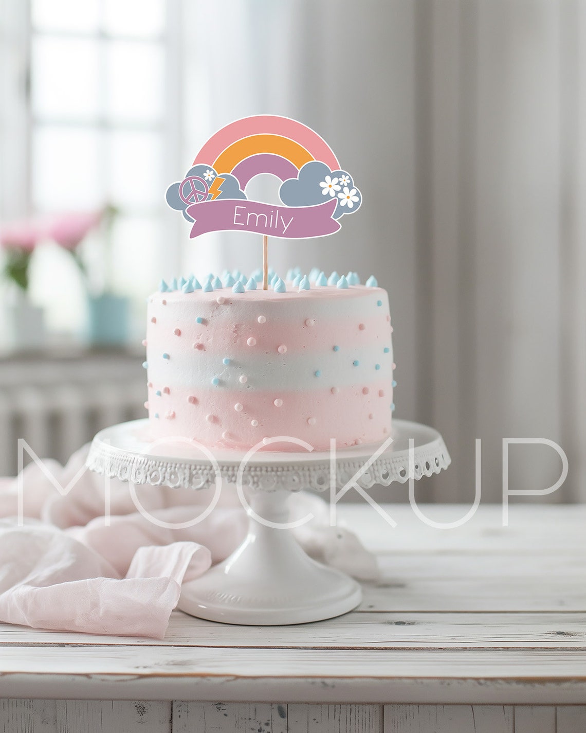Baby Shower Cake Topper Mockup Gender Reveal Party Cake Topper Mockups ...