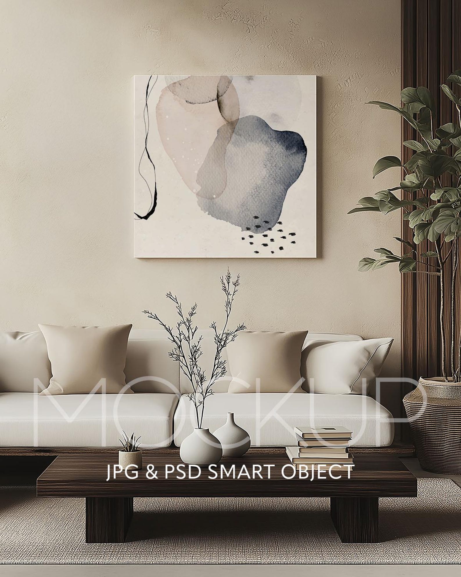 Square Canvas Mockup Display Minimalist Frame Mockup 1x1 Canva Mockup ...
