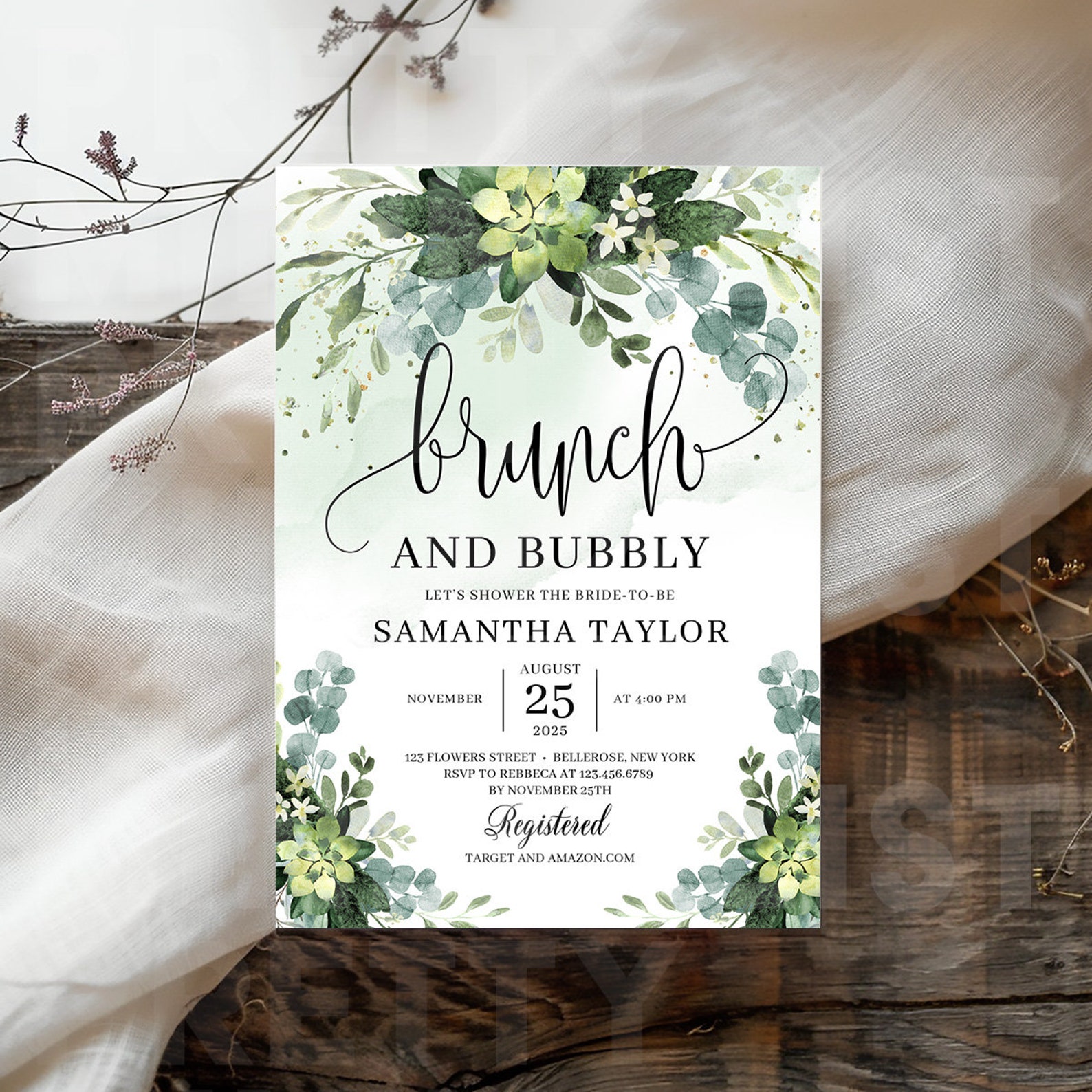 Party Invitation Mockup for Birthday Dinner Invite Mock up PSD Smart ...