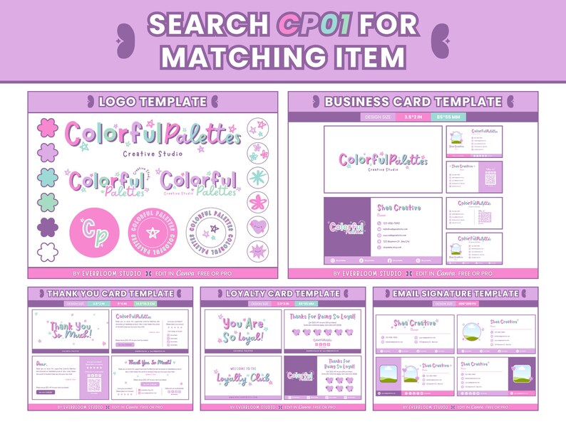 Editable Canva Email Signature Template - DIY Colorful, Fun, Playful ...