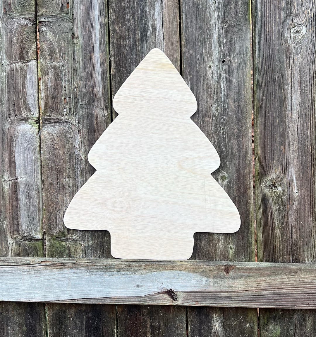 20 Pk of 18"x 1/5" Thick Unfinished Wood Debbie Christmas Tree Shape ...