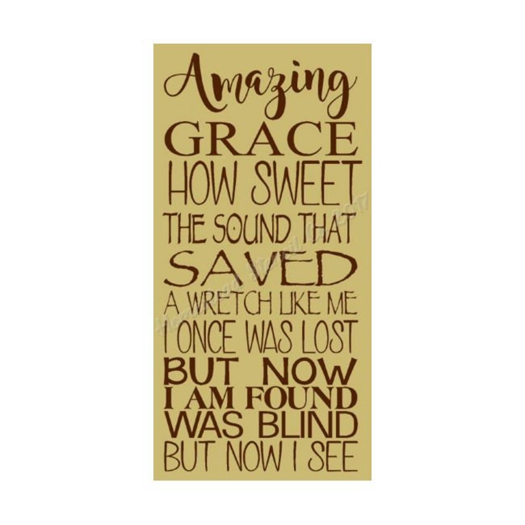 STENCIL, 8191 J, 11"x20", Amazing Grace, Painting Template, Craft ...