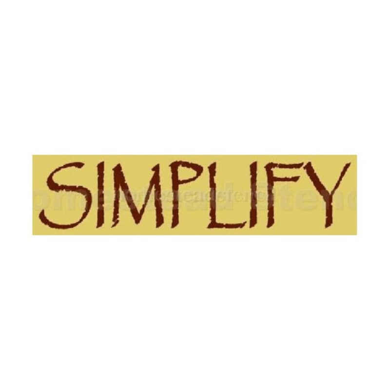Simplify Sign - Etsy