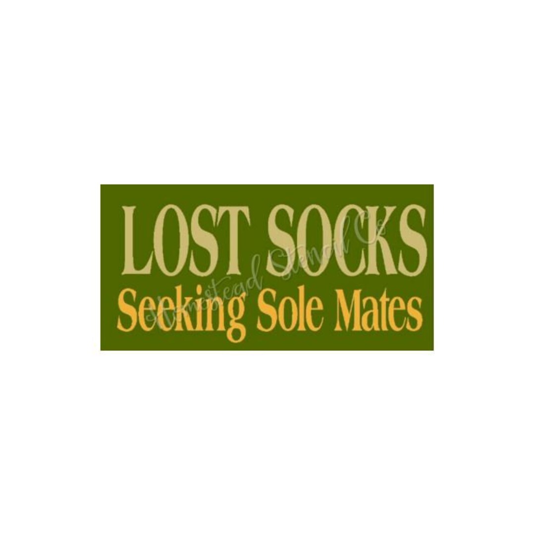 STENCIL, 7748 O, 6"x12", Lost Socks, Reusable Stencil, Painting ...