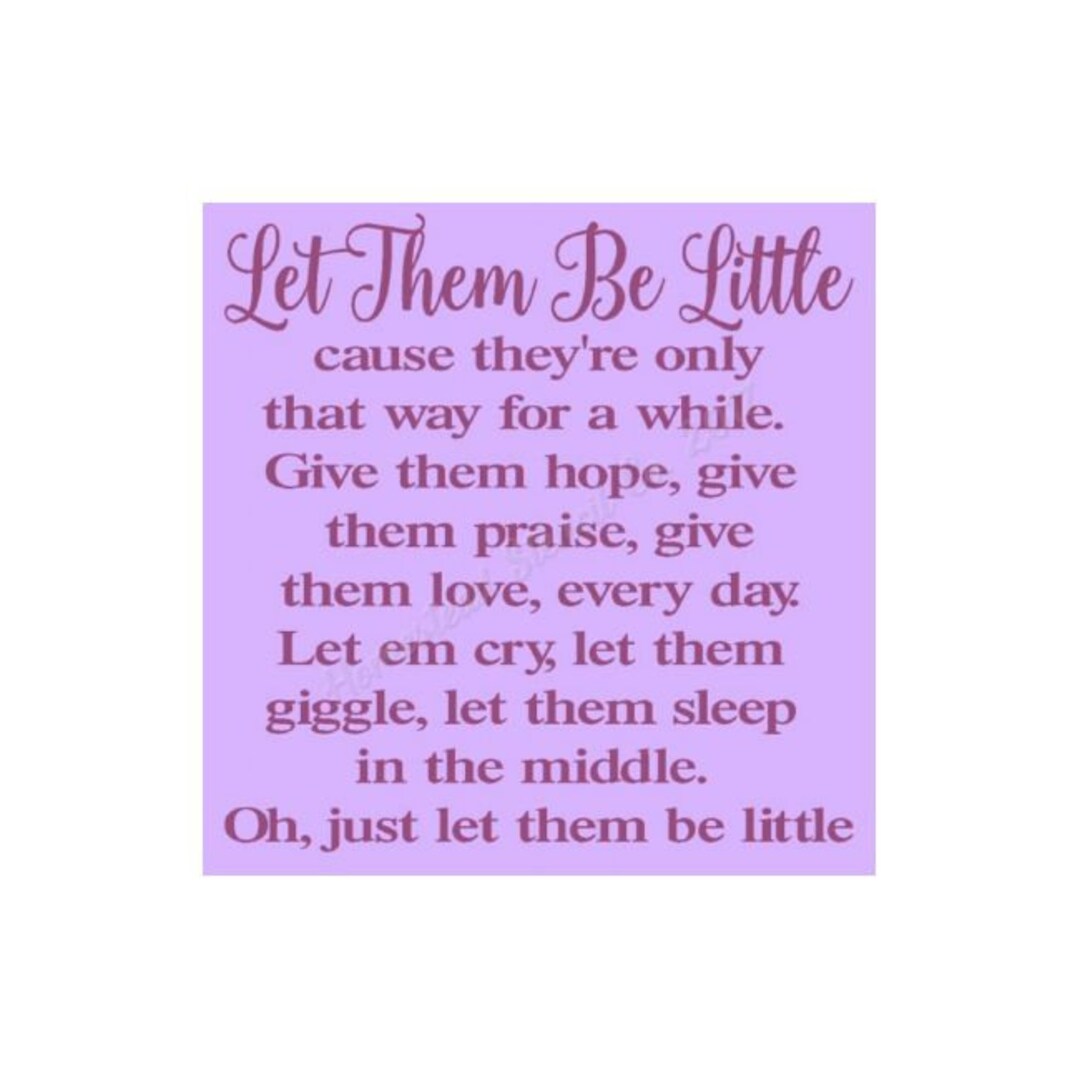 Let Them Be Little Stencil, 12"x12" Reusable Mylar Template 7622 U - Etsy