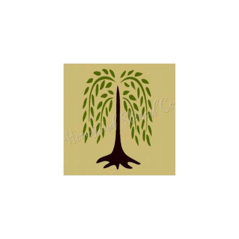 STENCIL 7459 I 10x10 Willow Tree Painting - Etsy