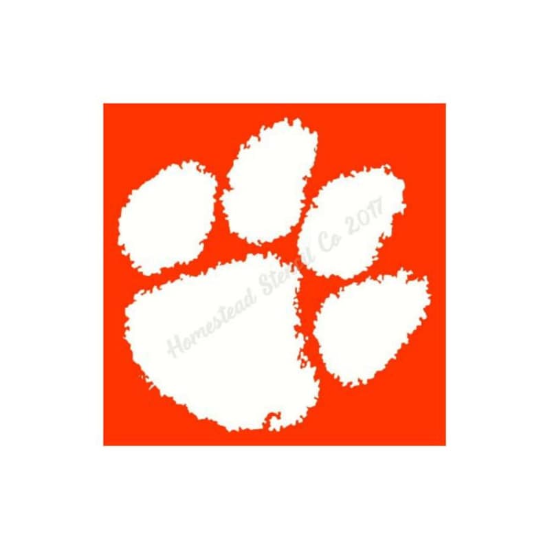 Clemson Paw Decal - Etsy
