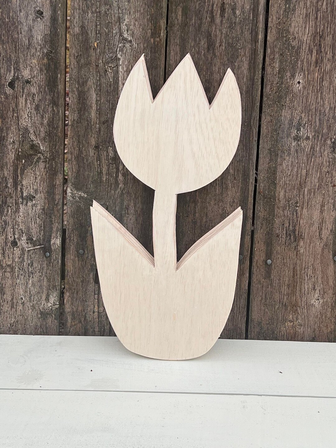 20 Pack of 18"x9"x 1/5"thick Unfinished Wooden Tulip Shape, Sign Blanks ...