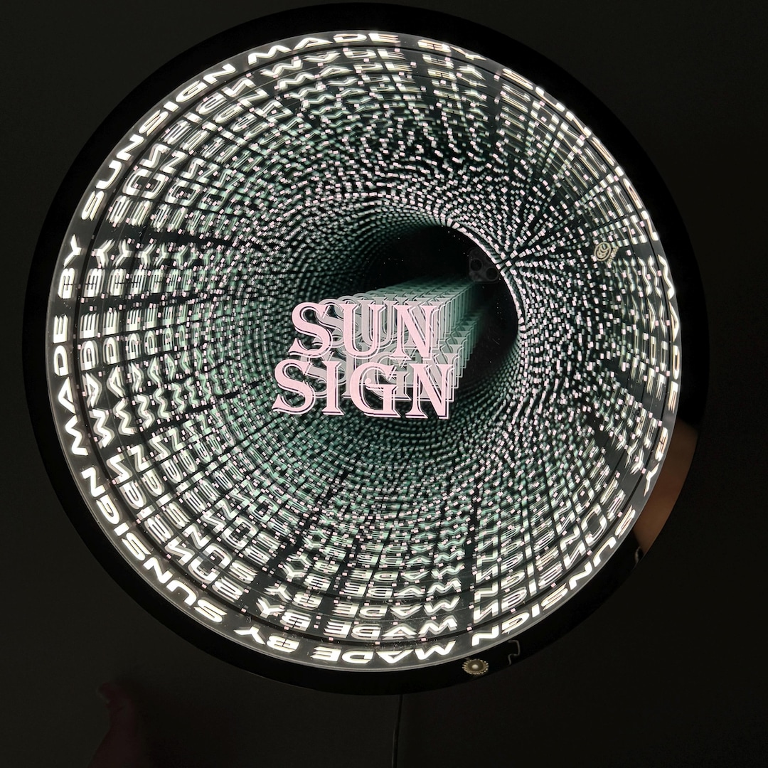 Custom LED Infinity Mirror Lightbox: 3D Optical Illusion Sign - Etsy