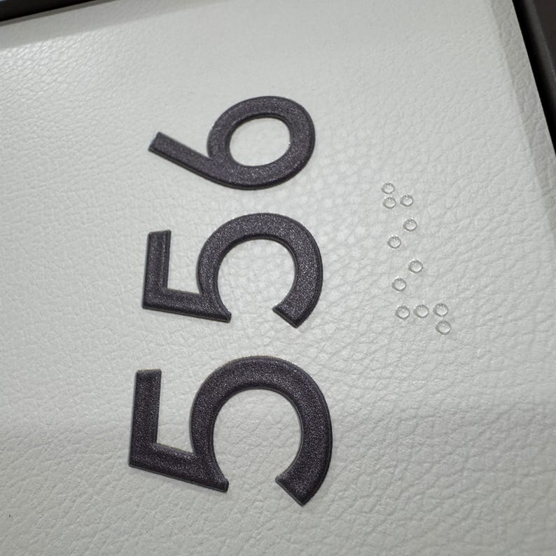 Custom ADA Braille Sign, Replaceable Nameplate, Acrylic Leather Finish ...