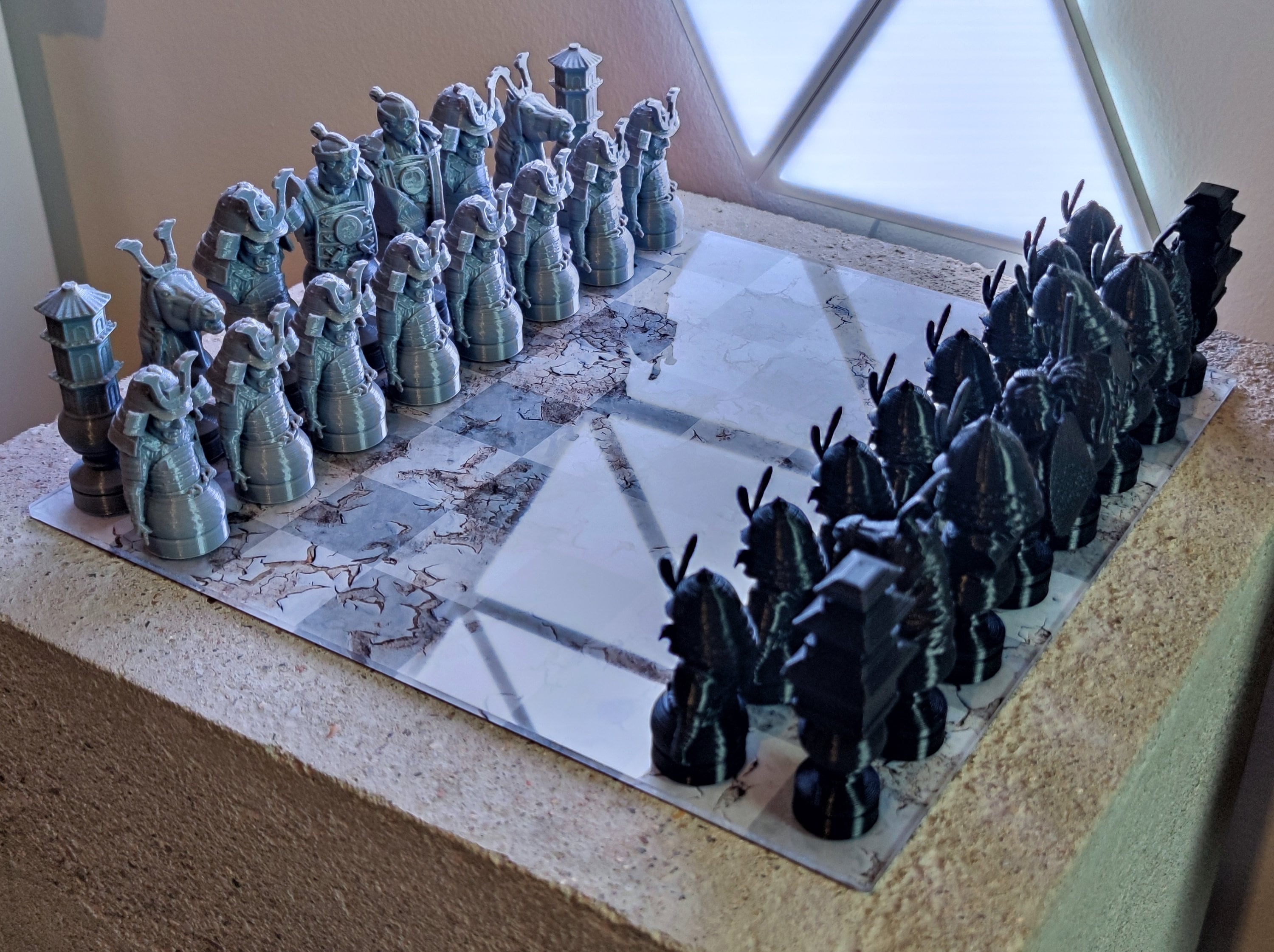 SAMURAI CHESS SET Incl. 3D Print Figure Stl Files and Game Board Png ...