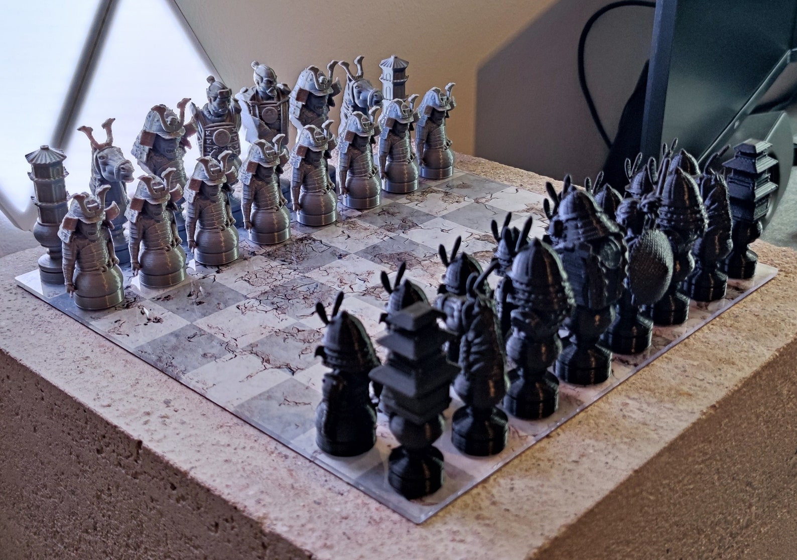 SAMURAI CHESS SET Incl. 3D Print Figure Stl Files and Game Board Png ...