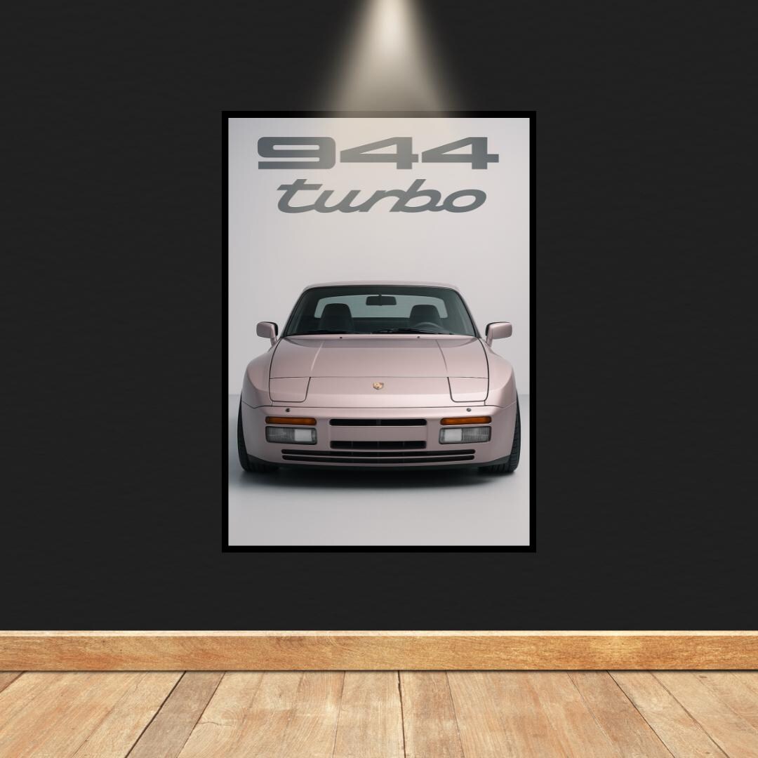 944 Turbo Digital Poster – Retro Wall Art Print, Classic German Car ...