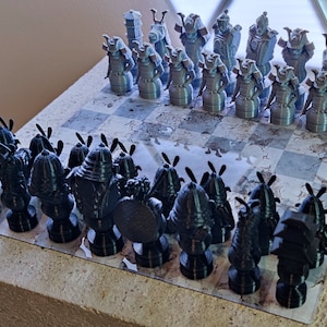 SAMURAI CHESS SET Incl. 3D Print Figure Stl Files and Game Board Png ...