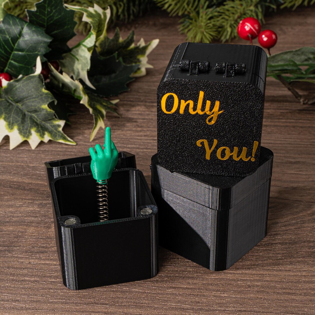 Custom Middle Finger in Box, Mischief Pops the Color Finger, Customized ...