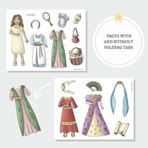 Paper Dolls Printable, Paper Cut Out Printable Dolls Craft, Bible Paper ...