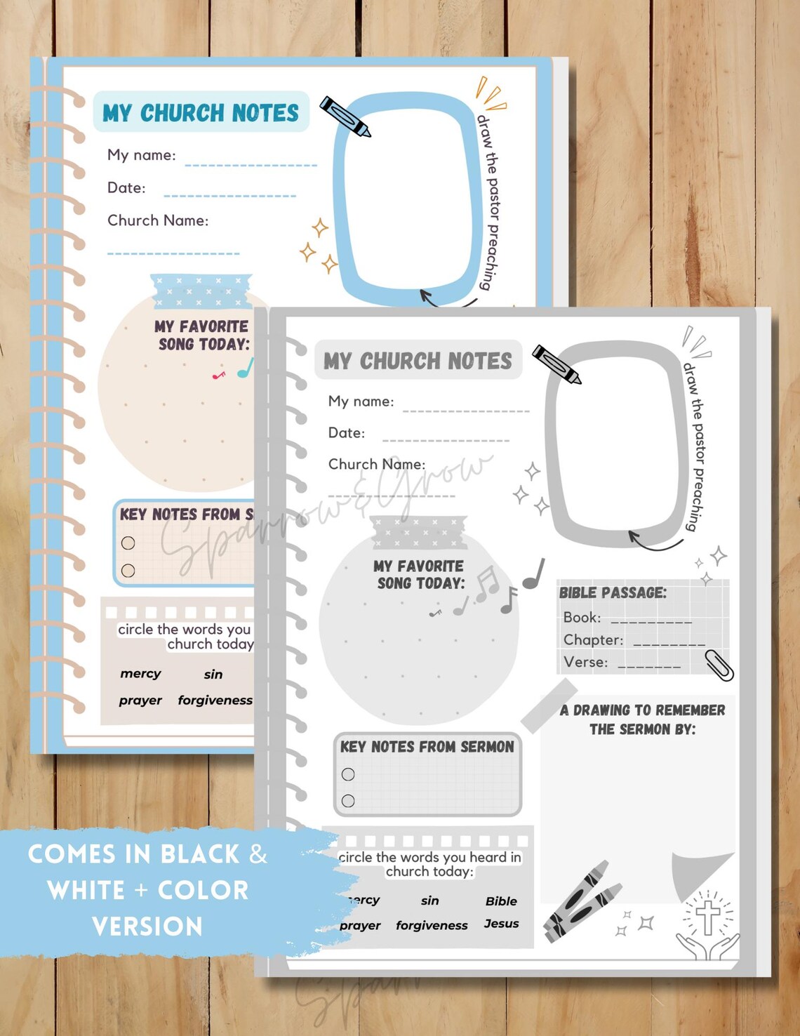 Sermon Notes for Kids | Church Sermon Notes Printable - Etsy