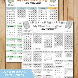 Bible Reading Tracker Kids, Daily Bible Study Planner, Christian ...