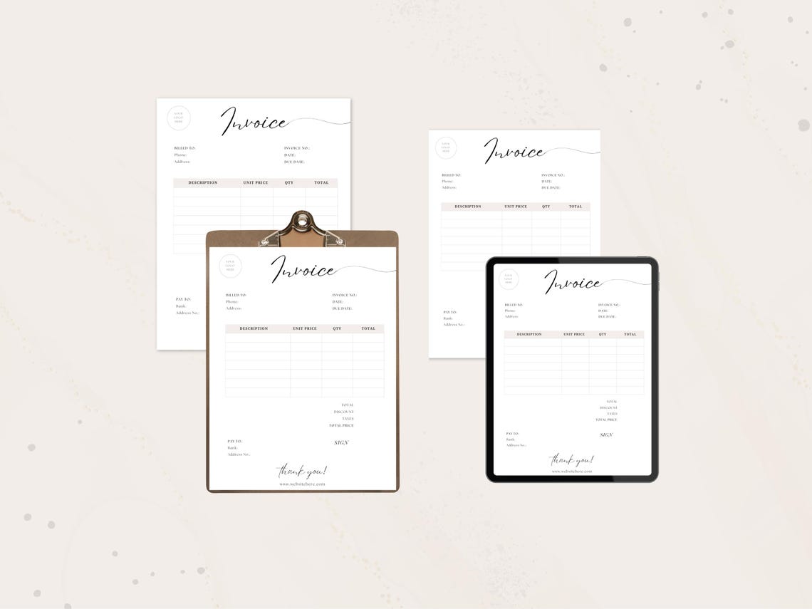 Editable Invoice Template for Small Business Bakery Business Form Cake ...
