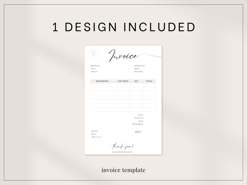Editable Custom Invoice Template, Aesthetic Small Business Owner Form ...