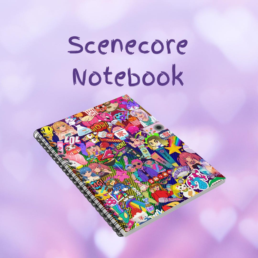 Scenecore Bold Colors Spiral Notebook - Ruled Line - Etsy