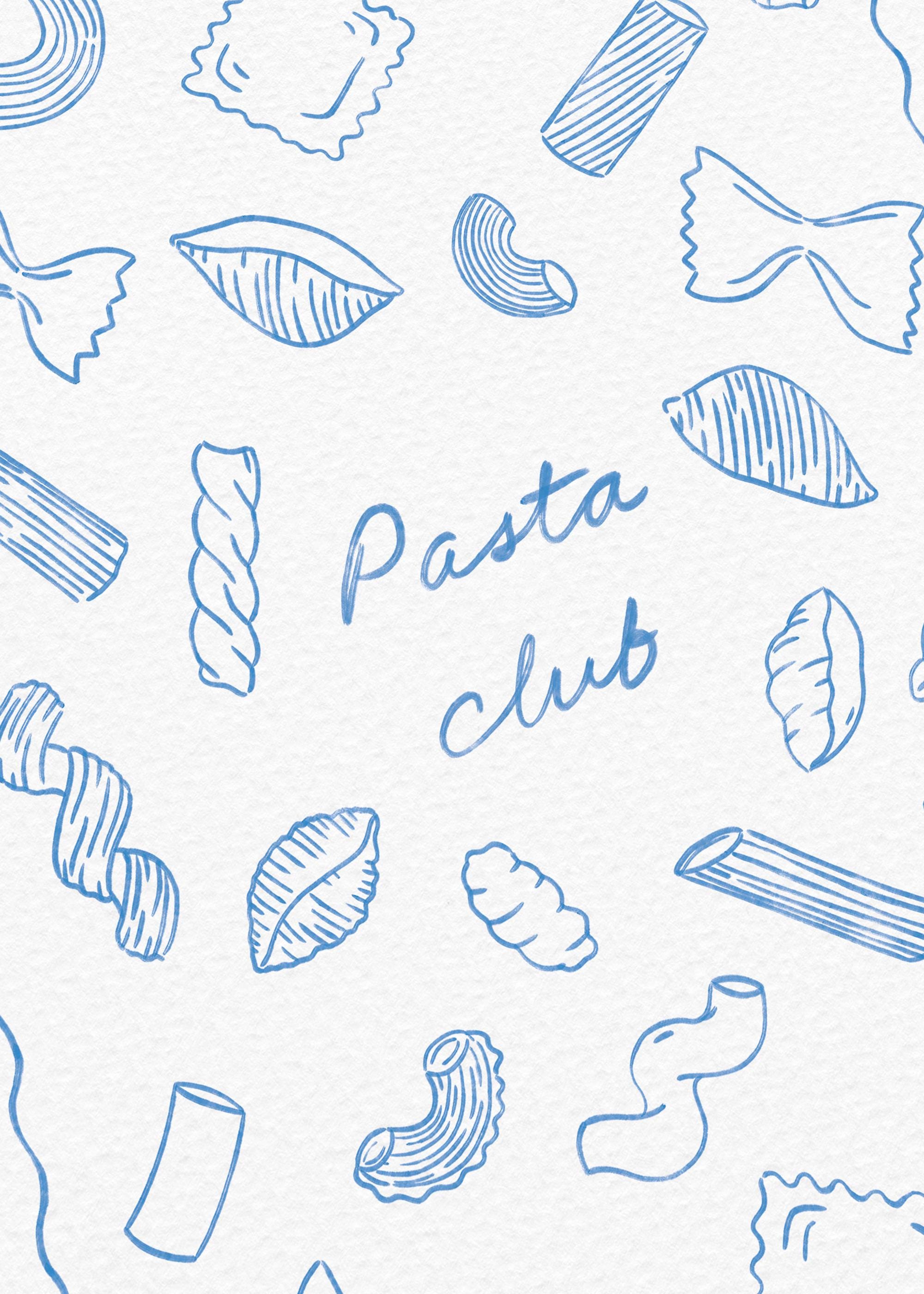 Pasta Club Poster Trendy Quote Print Digital Download Hand Drawn Art ...