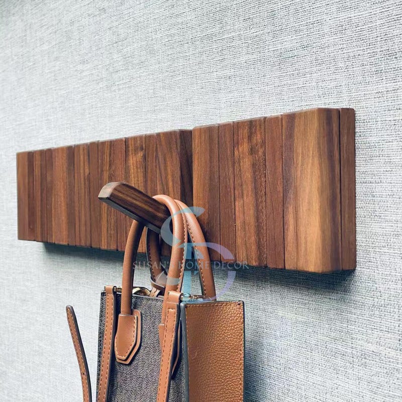 Walnut Coat Rack Mount - Etsy