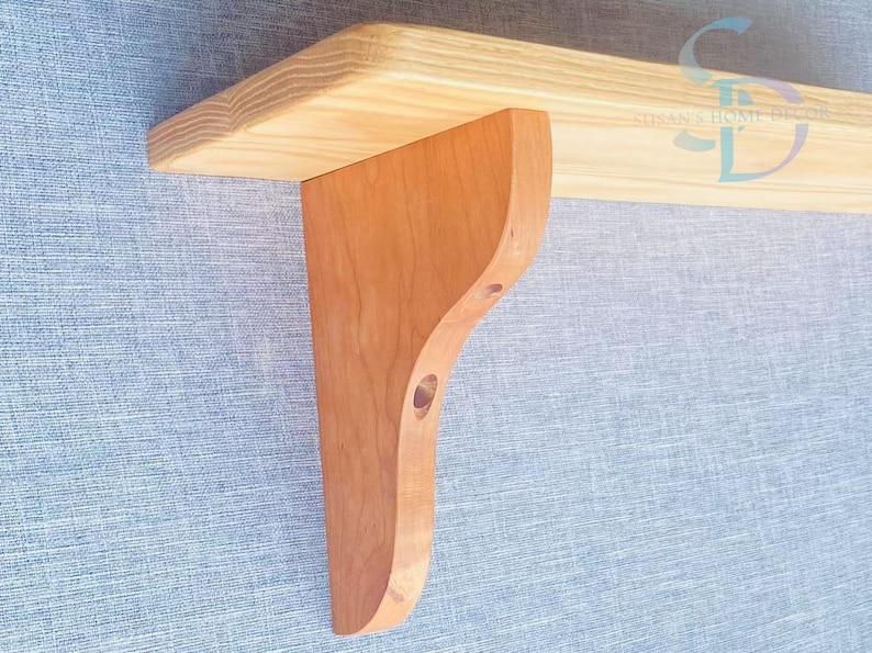 Handcrafted Wood Floating Shelf Bracket: Farmhouse Corbel - Etsy