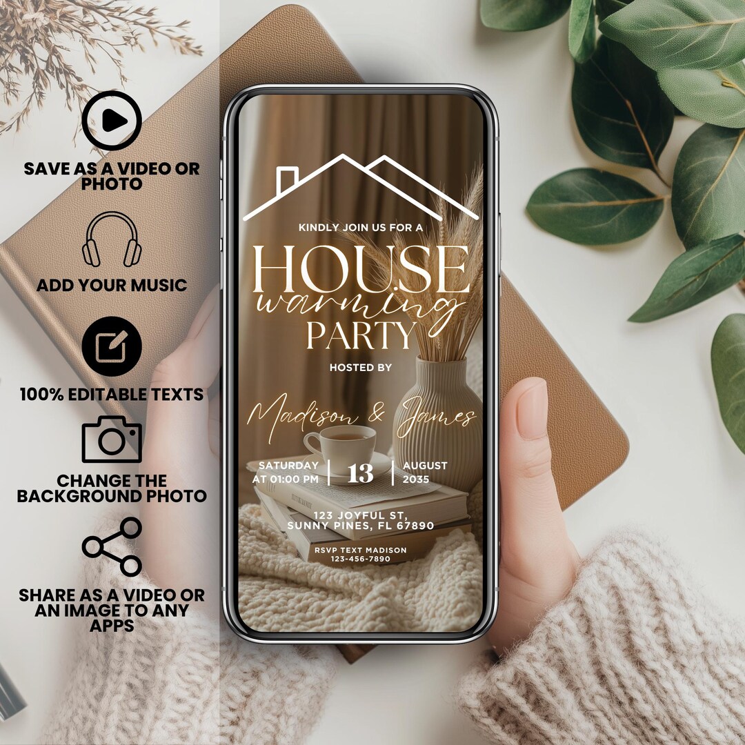 Housewarming Party Invitation Housewarming Video Invite New Home ...