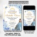 Light Blue Quinceanera Invitation EDITABLE Floral Sweet 15 Birthday ...