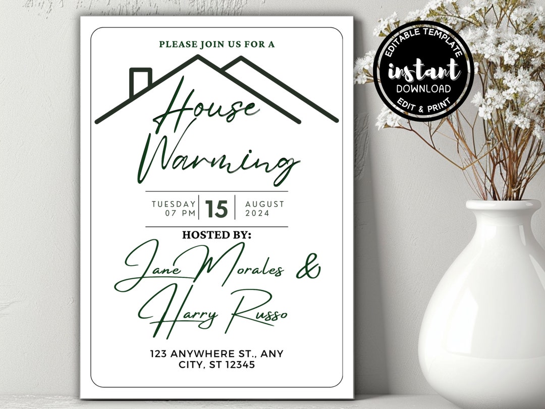 Housewarming Invitation Digital Download Template for Housewarming ...