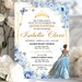 Light Blue Quinceanera Invitation EDITABLE Floral Sweet 15 Birthday ...