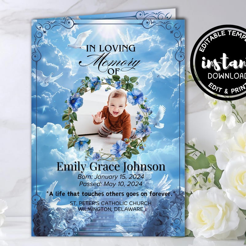 Obituary Template - Etsy