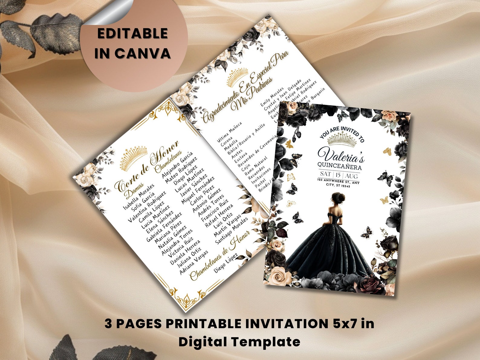 Quinceanera Program Invitation, Quinceanera Invites for Mis Quince Anos ...