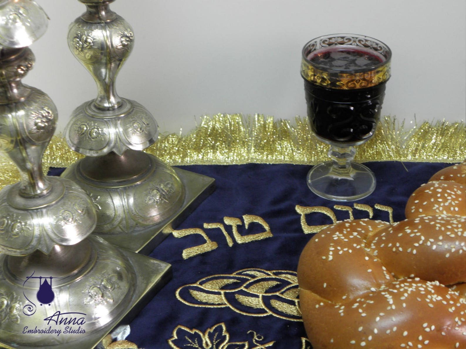 Custom Embroidered Challah Cover. Judaica. Jewish Home. Jewish ...