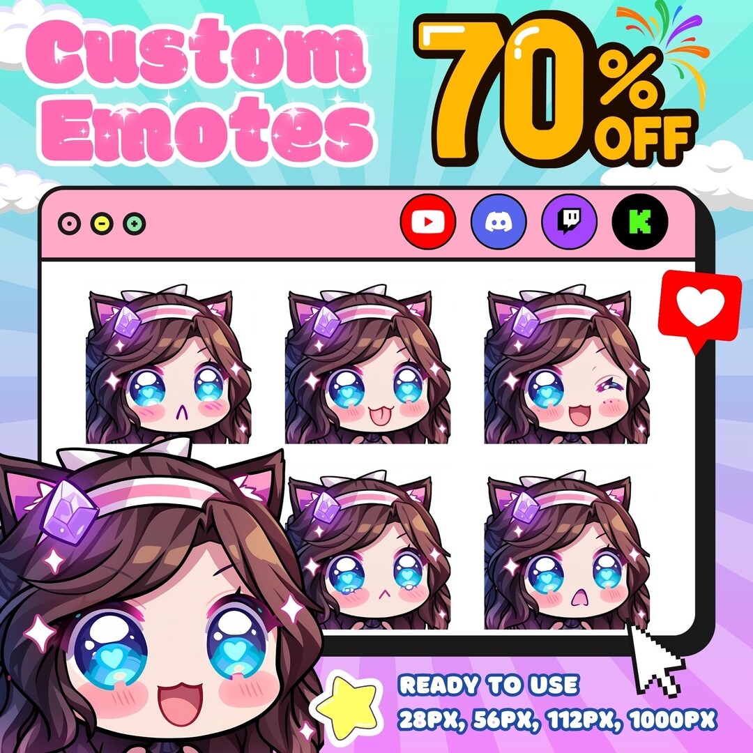 Custom Twitch Emotes, Pet Animal Emote for Your Stream Youtube Facebook ...