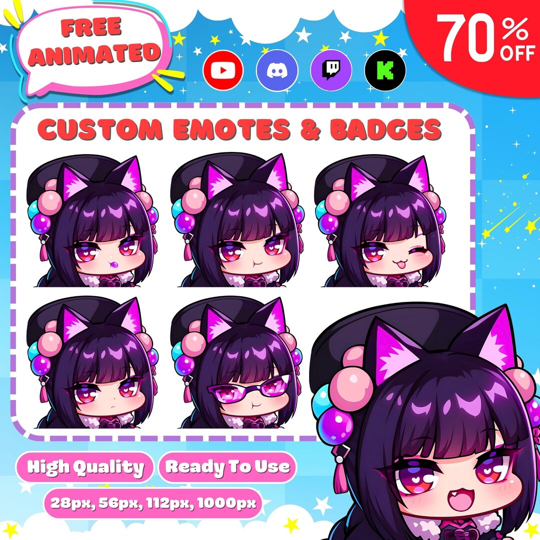 Custom Twitch Emotes, Animated Emotes, YCH, Twitch Emote for Streamer ...