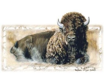 Bison Fabric Panel | Etsy