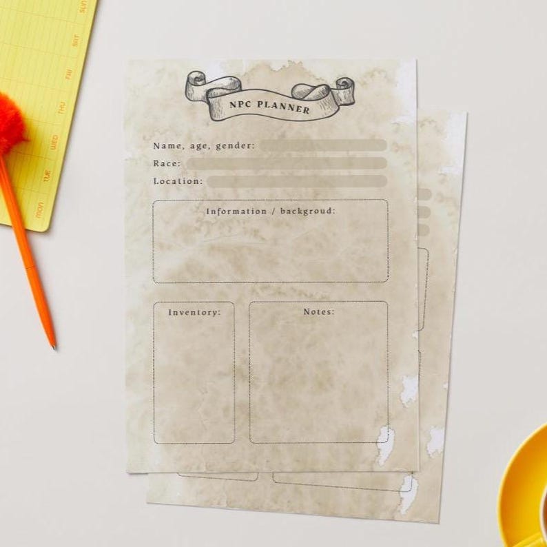 DM Toolkit Bundle | Printable Dnd Trackers | Initiative, NPC, Party ...