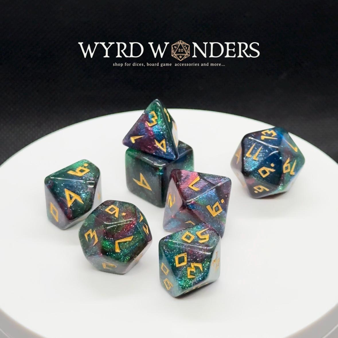 7 Pieces Shimmering Dice Set Dream of the Absolute - Etsy