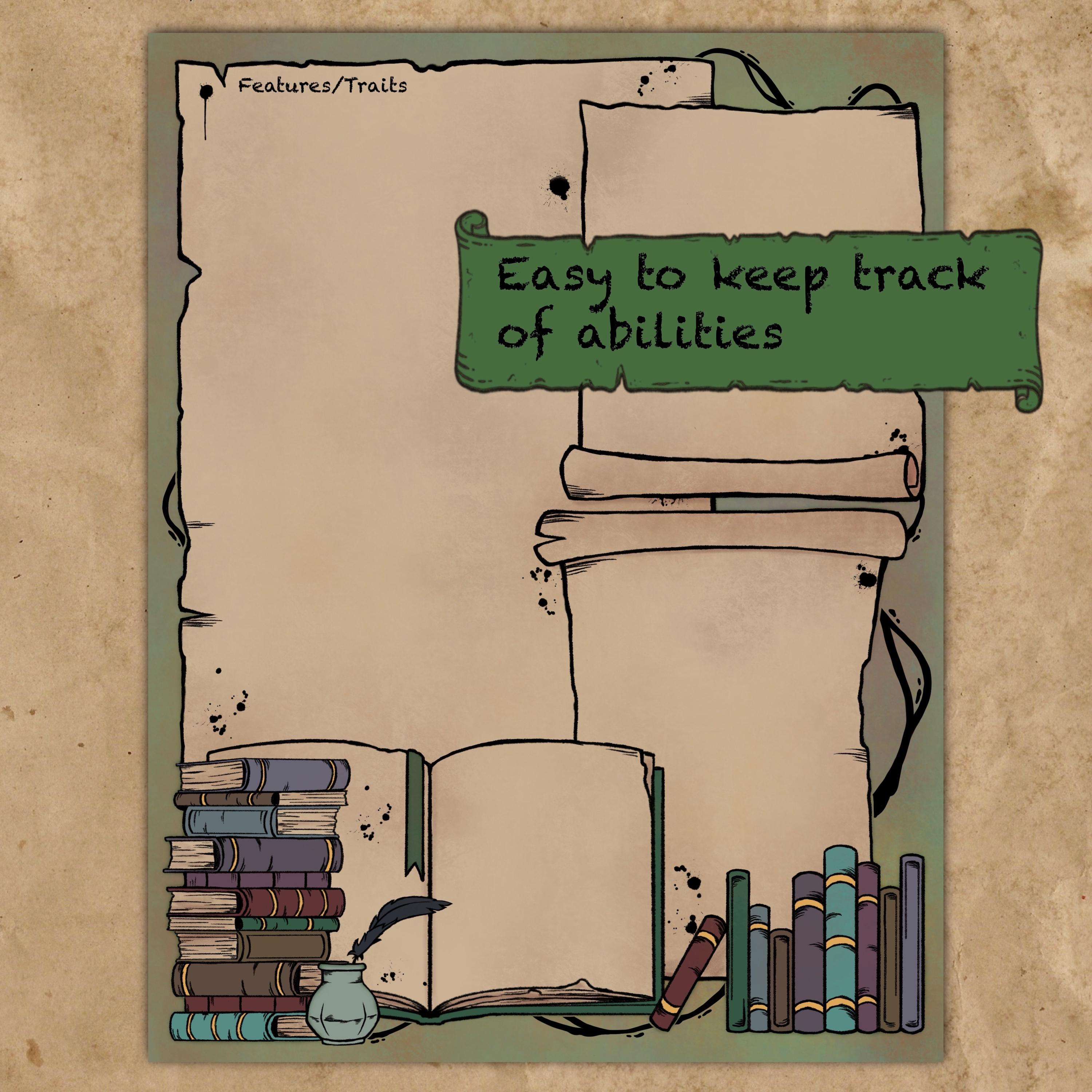 Dnd Ink Splash Character Sheet | Printable PDF - Etsy