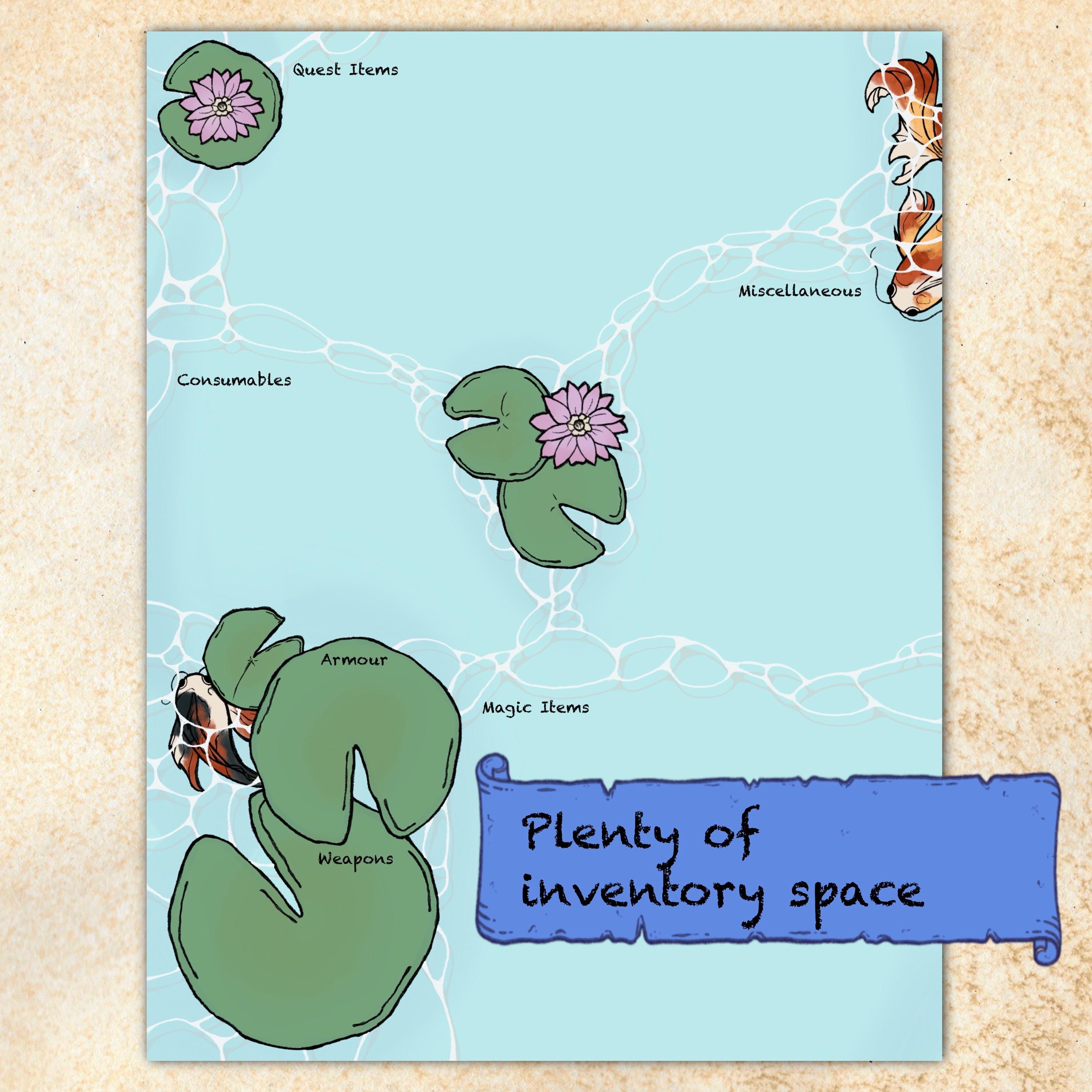 Dnd Koi Pond Character Sheet | Printable PDF - Etsy