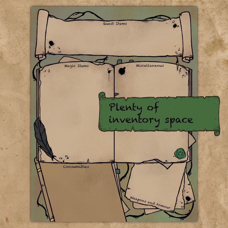 Dnd Ink Splash Character Sheet | Printable PDF - Etsy