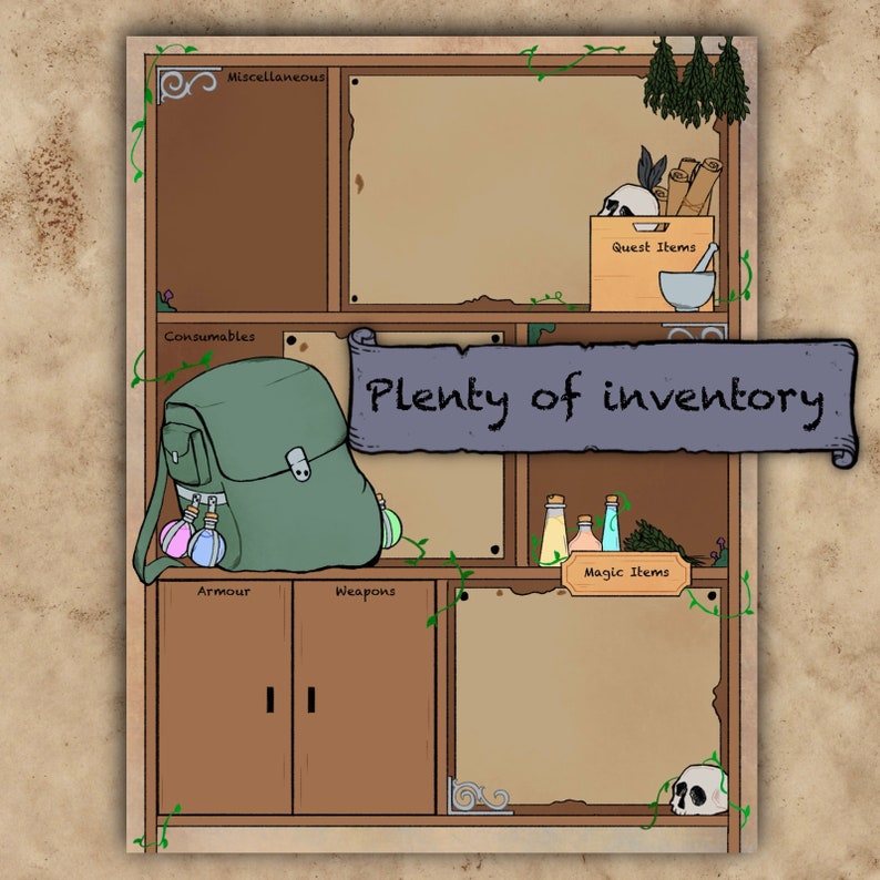 Dnd Potion Shop Character Sheet | Printable PDF - Etsy